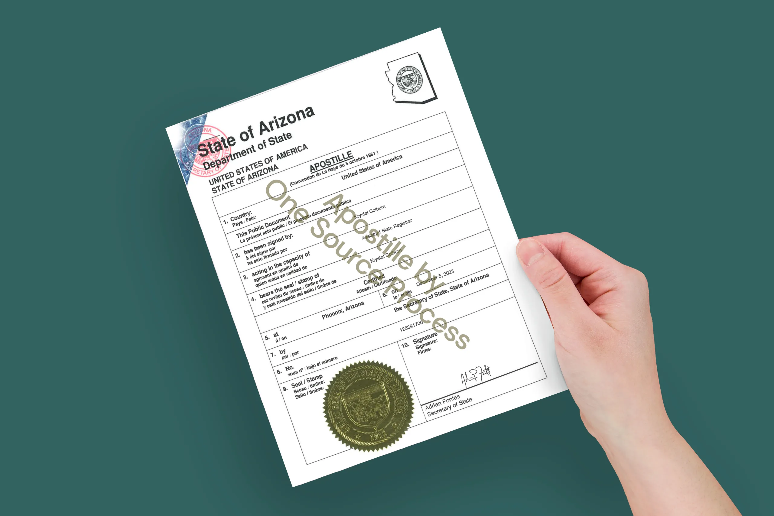 Arizona Apostille Services | One Source Process